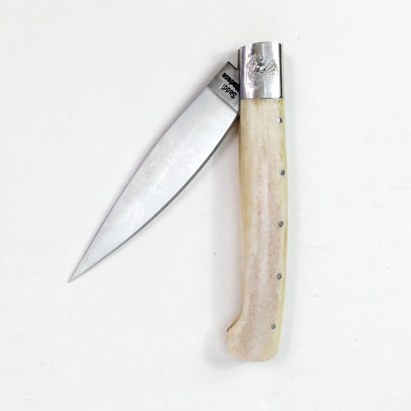 PATTADESE (Flip Knife) | "Bianco" (White). Lrg. – Ezzu Imports